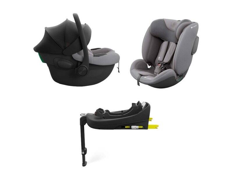 KINDERKRAFT SET AUTO SEDIŠTA I-LITE I-FIX ENDURA SAFE SA ISOFIX BAZOM BLACK GREY