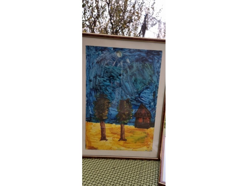 Divna slika 56cmx41cm-"zimski raspust"