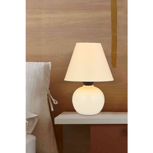 63749 White Cream Table Lamp