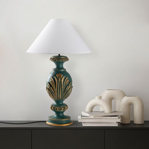 ELEGANZE-5315 Green White Table Lamp