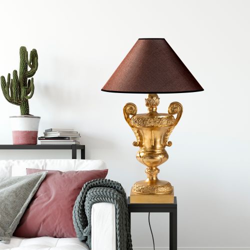 ELEGANZE-5333 Gold Brown Table Lamp
