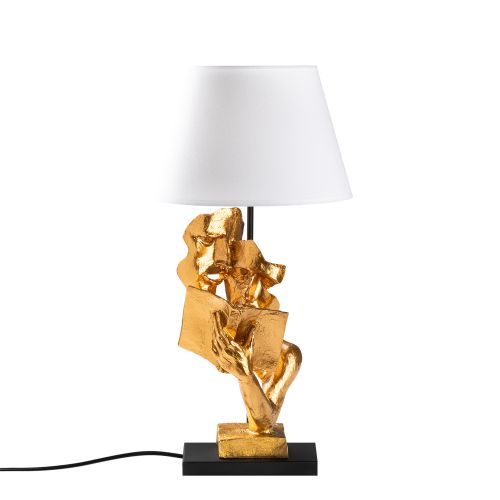 FIGURA-15295 Gold White Table Lamp