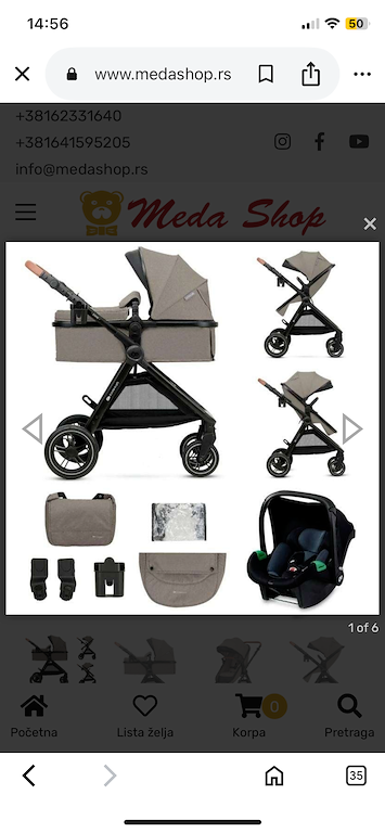 Kinderkraft kolica 3 u 1