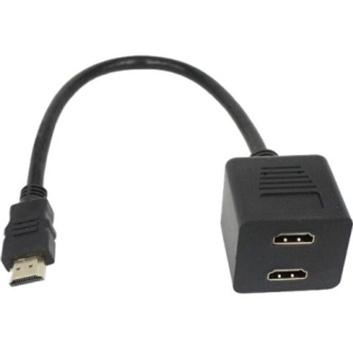 FAST ASIA Adapter HDMI - HDMI M/2F (spliter) crni