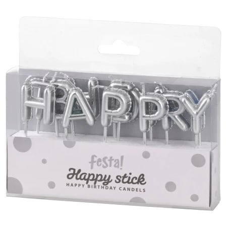 Festa happy stick svećice srebrna happy birthday ( 710106 )