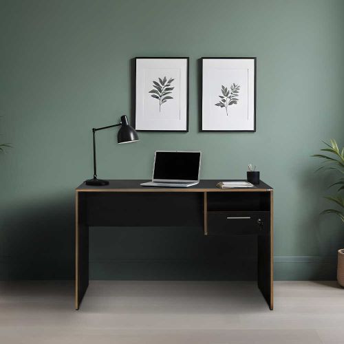 Cms-510-Ax-1 Anthracite Oak Study Desk