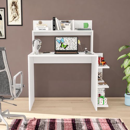 Beta - White White Study Desk