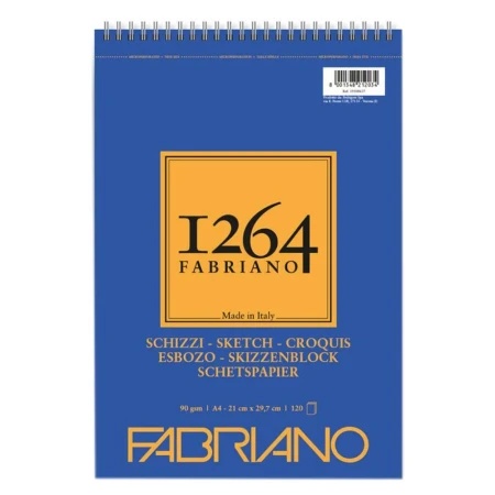 Fabriano 1264 sketch blok za skiciranje sa spiralom a4 90g 120 lista ( 190000 )