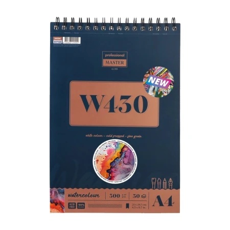 Professional master w watercolor akvarel blok sa spiralom - odaberite format w430 - 300g - 30 lista a4 ( 617120 )
