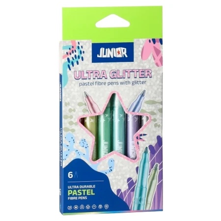 Junior ultra glitter flomasteri sa šljokicama pastelna 6k ( 130331 )