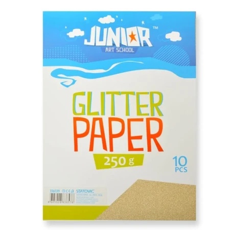Junior jolly glitter paper papir sa šljokicama a4 250g 10k - odaberite nijansu zlatna ( 136139 )