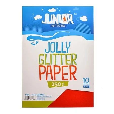 Junior jolly glitter paper papir sa šljokicama a4 250g 10k - odaberite nijansu crvena ( 136136 )