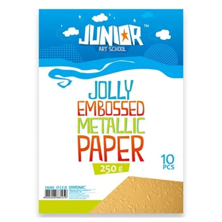 Junior jolly embossed metallic paper papir met. relj. a4 250g10k - odaberite nijansu zlatna ( 136213 )