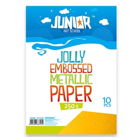 Junior jolly embossed metallic paper papir met. relj. a4 250g10k - odaberite nijansu žuta ( 136203 )