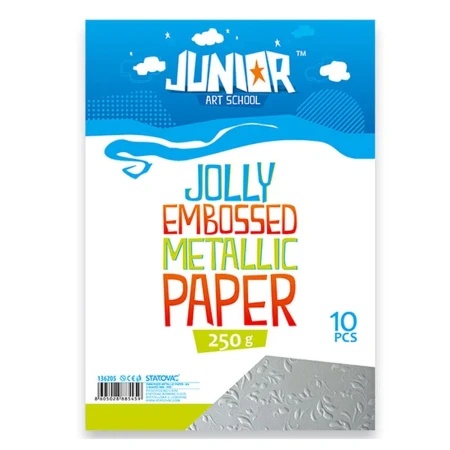 Junior jolly embossed metallic paper papir met. relj. a4 250g10k - odaberite nijansu srebrna ( 136212 )
