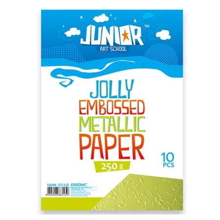 Junior jolly embossed metallic paper papir met. relj. a4 250g10k - odaberite nijansu zelena ( 136204 )