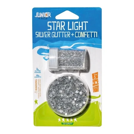 Junior star light šljokice blister puder-zvezdice srebrna 50g ( 137891 )
