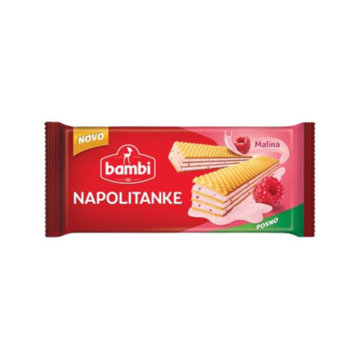 Bambi napolitanke 185g Malina