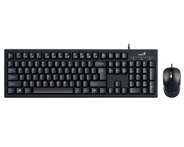 GENIUS KM-100SE USB US crna tastatura+ USB crni miš