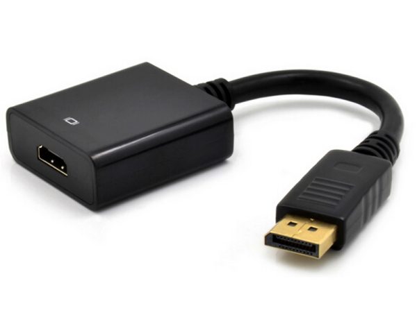 E-GREEN Adapter DisplayPort (M) – HDMI (F) crni