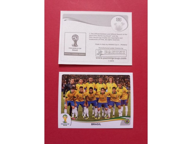 Panini BRASIL Brazil 2014 sličica broj 033