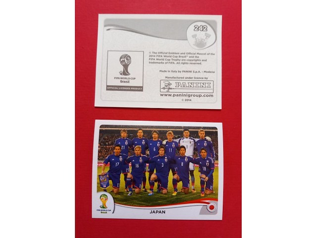 Panini BRASIL Brazil 2014 sličica broj 242