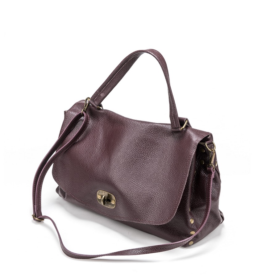 Velika kožna torba / Tasna-55C009 bordo
