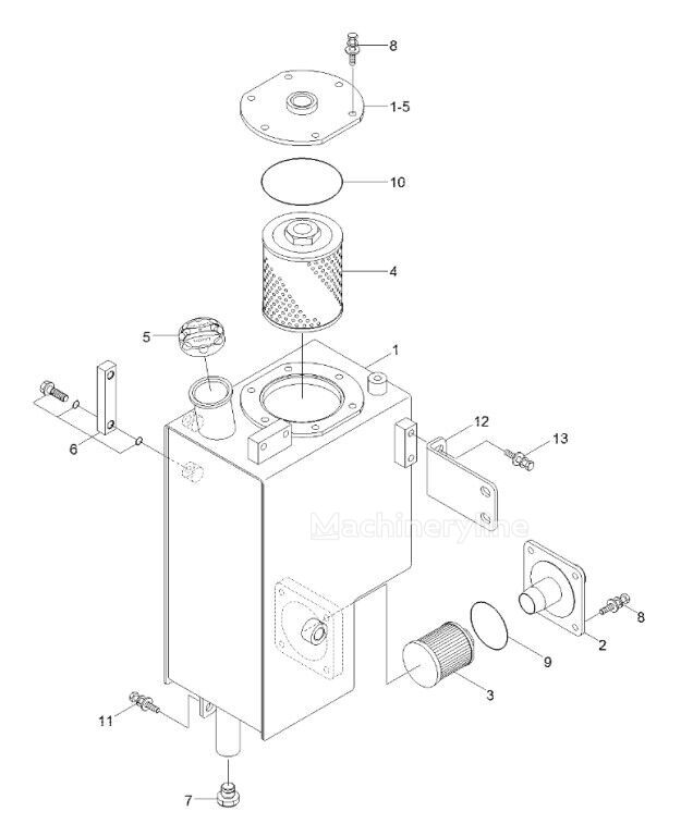 Case 31MJ-01100 hidraullični rezervoar za R17Z-9A R17Z-9ACA R17Z-9ANH mini bagera