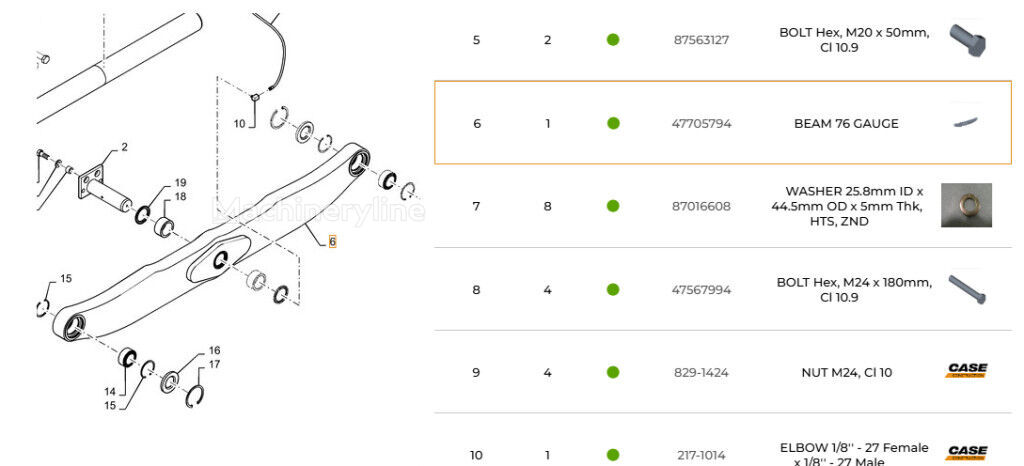 Undercarriage, track frame Case 84537757 za Case 1650M 2050M buldožera