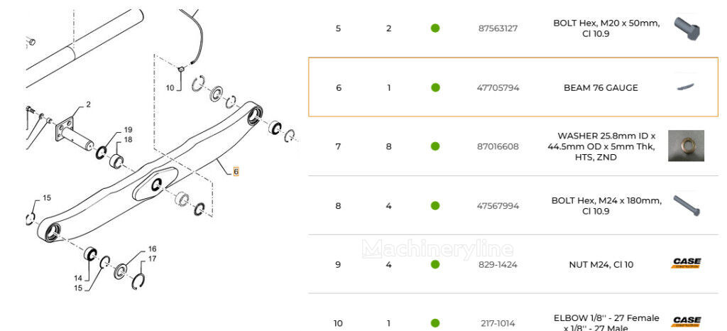Track frame Case 47462023 za New Holland D125C D150C D180C buldožera