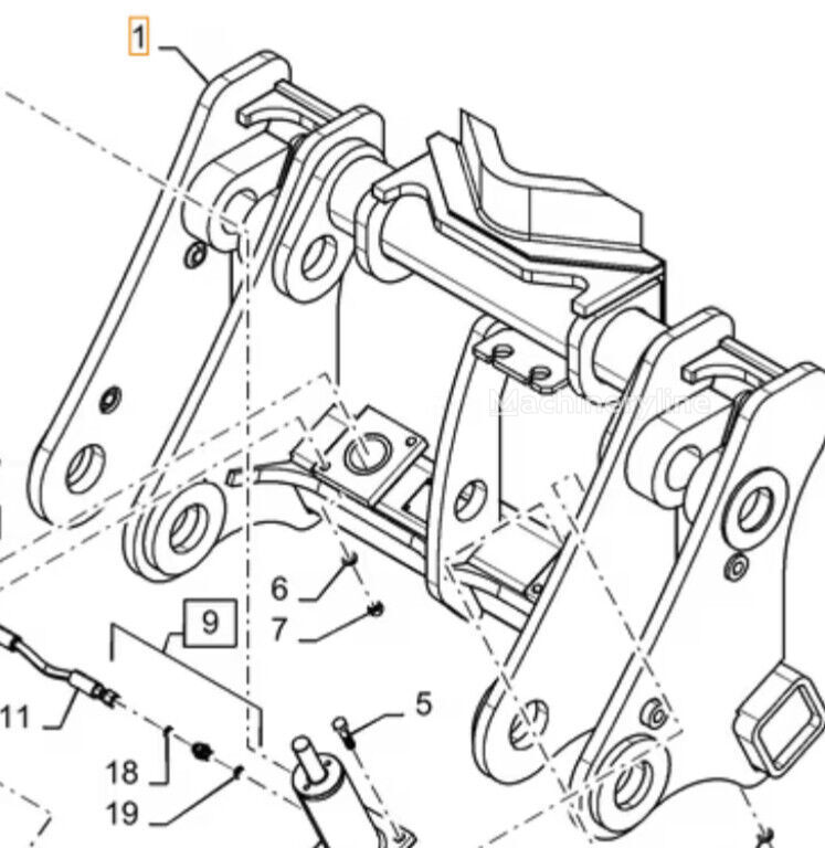 Case 84494323 84494323 brza spojnica za Case 621F 621G prednjeg utovarivača
