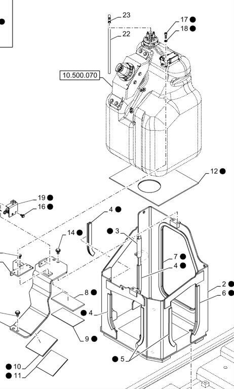Case KRH21831 hidraullični rezervoar za Case CX160SLC CX160D CX210DNLC CX210D CX180D CX180DLC CX230D CX230DNLC bagera