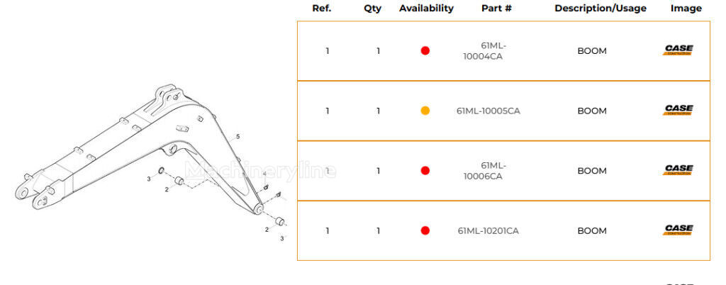 Case 61ML-10013CA strela za E60C bagera