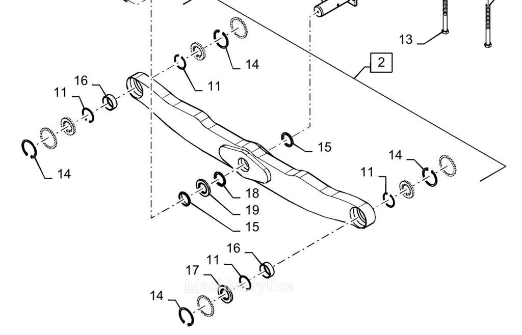 Undercarriage, track frame Case 47462028 za Case D125CLT D125C D125CWT/LGP D150C D150CWT/LGP D150CXLT buldožera