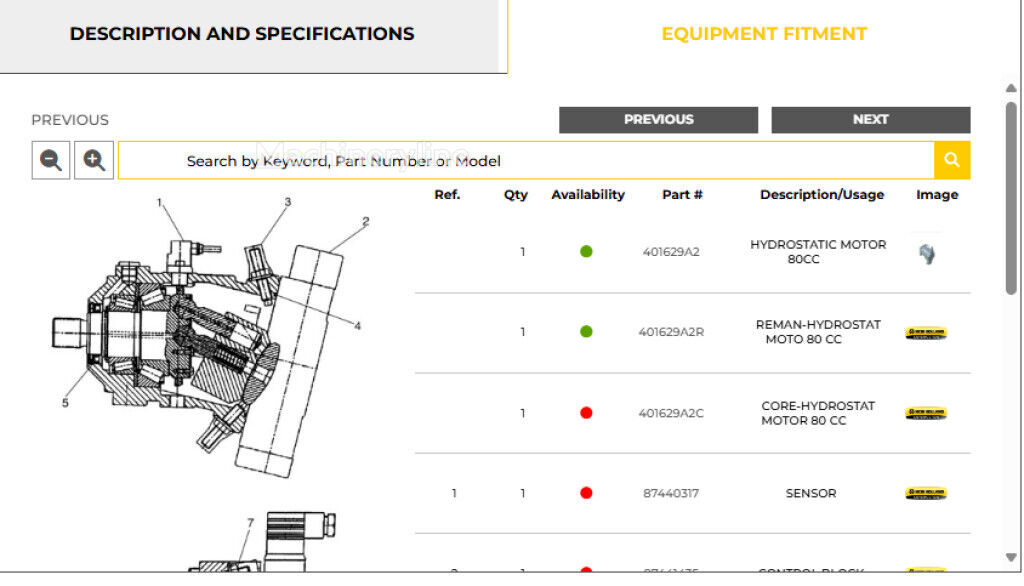 Case 401629A2R 401629A2R hidraulični motor za 650K 650L 650M 750K 750L 850K 850L građevinske mašine