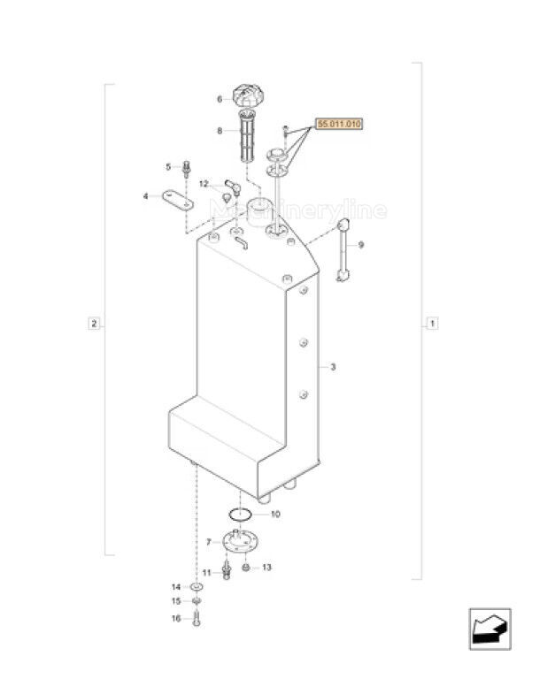 Case 31ML01017CG (HYDRAULIC TANK) rezervoar za gorivo za CX60C građevinske mašine