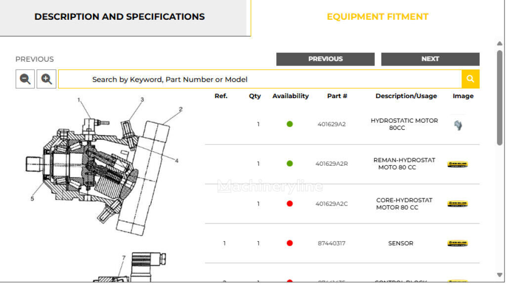 Case 401629A2R hidraulični motor za D75 D75B D85 D85B D95 D95B građevinske mašine