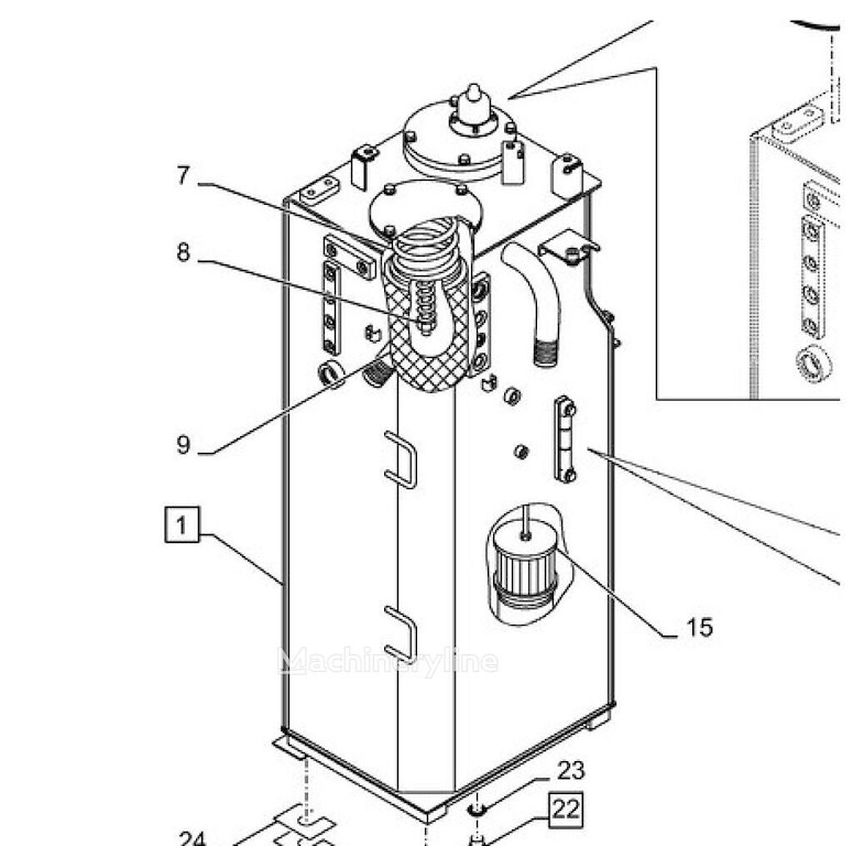 Case KRJ42051 hidraullični rezervoar za Case CX245D bagera
