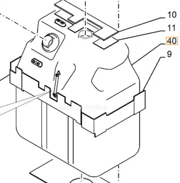 Case KTH15942 AdBlue rezervoar za CX750D građevinske mašine