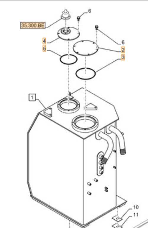 Case KTJ16980 hidraullični rezervoar za CX490DLC CX490DRTC CX500DLC CX500DLCME CX500DRTC CX500DRTCME CX500D CX490D građevinske mašine