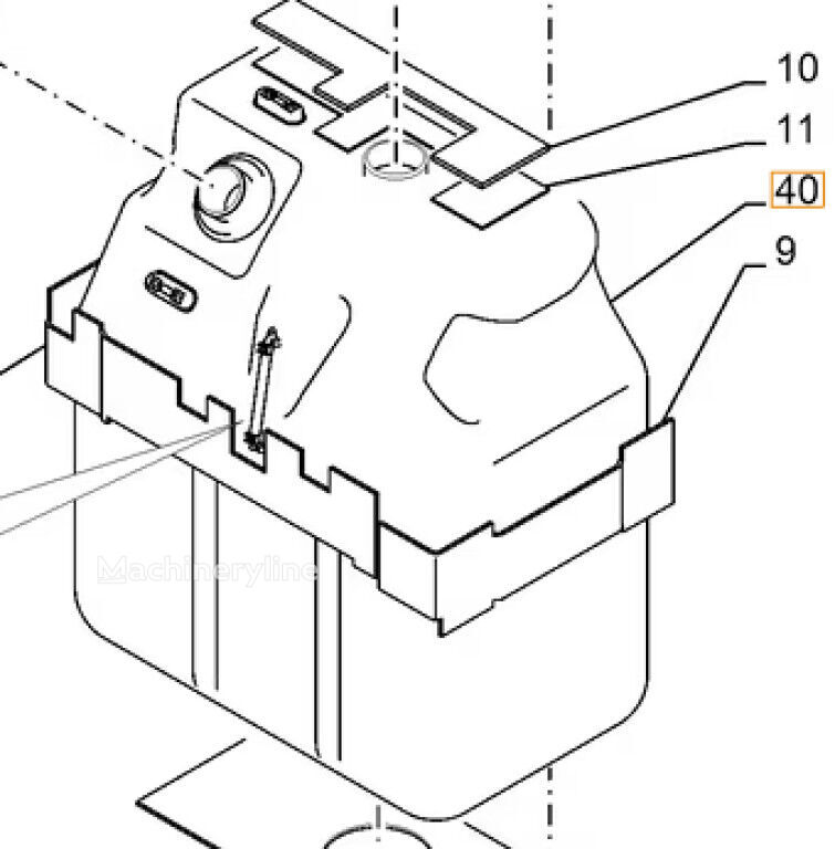 Case KSH13980 AdBlue rezervoar za CX750D CX490D CX500D građevinske mašine