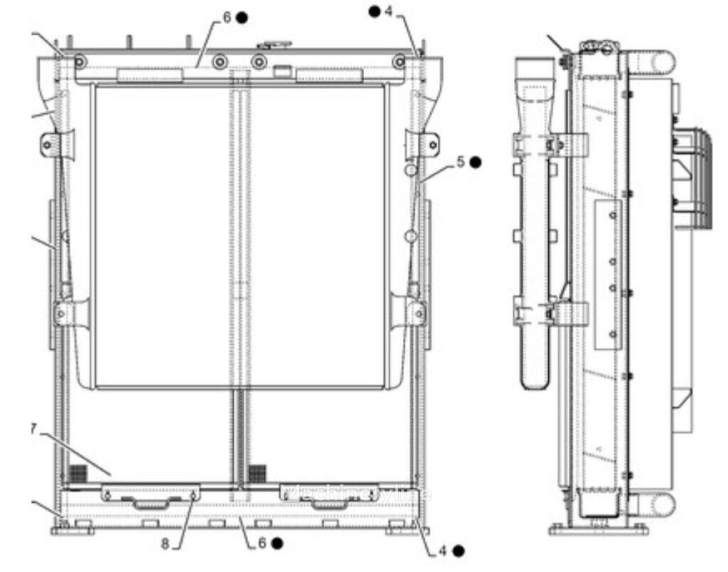 Case KWH12780 radijator za hlađenje motora za Case CX750DRTC CX750DRTCME građevinske mašine