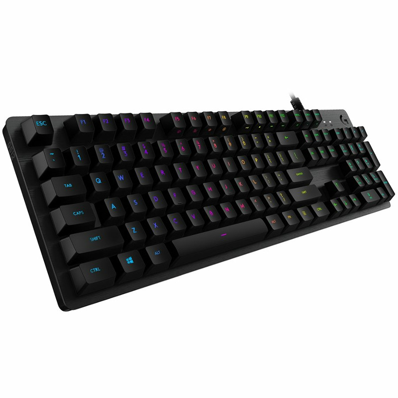 LOGITECH G512 Corded LIGHTSYNC Mechanical Gaming Keyboard – CARBON – US INT’L – USB –