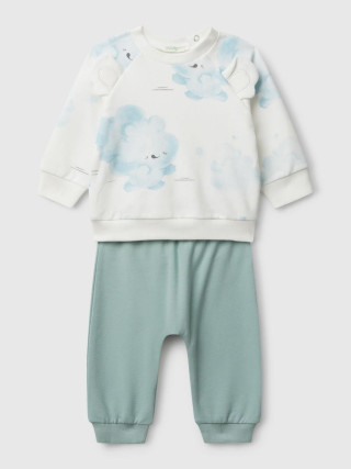 Benetton komplet duks i pantalone za bebe