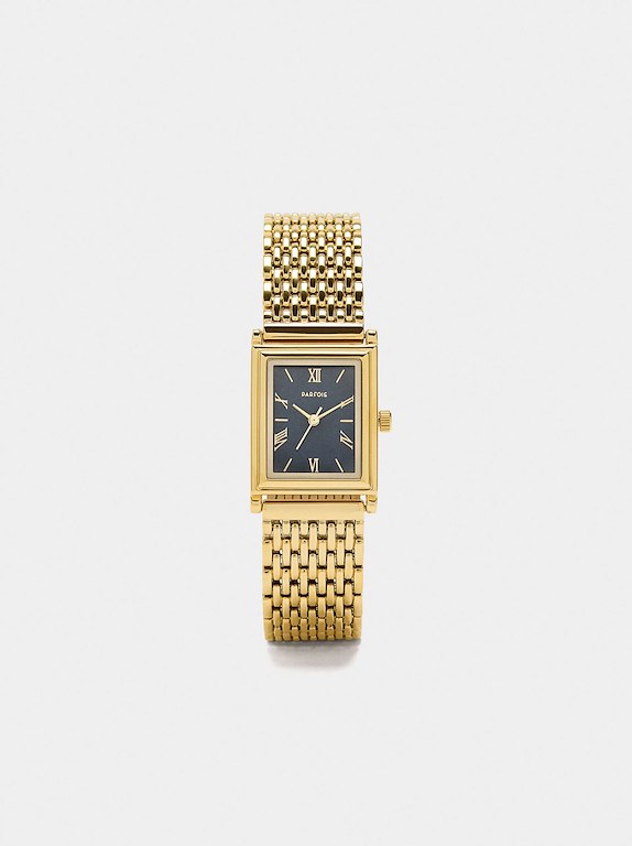 RECTANGULAR WATCH WITH METAL STRAP