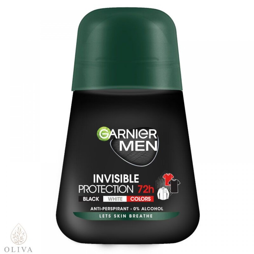 GARNIER DEO MINERAL MEN INVISIBLE BLACK WHITE&COLORS ROL-ON 50 ML
