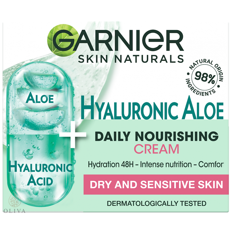 GARNIER SKIN NATURALS HYALURONIC ALOE DNEVNA KREMA ZA SUVU I OSETLJIVU KOŽU 50 ML
