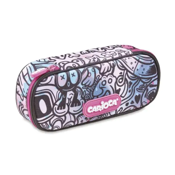 Pernica Carioca Pouch Comics sa zipom plavo/roze