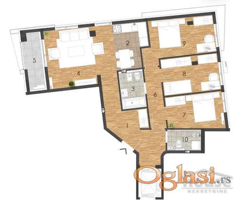 STAN - NOVI SAD - ADAMOVIĆEVO NASELJE - 83m2 - 308720 evra