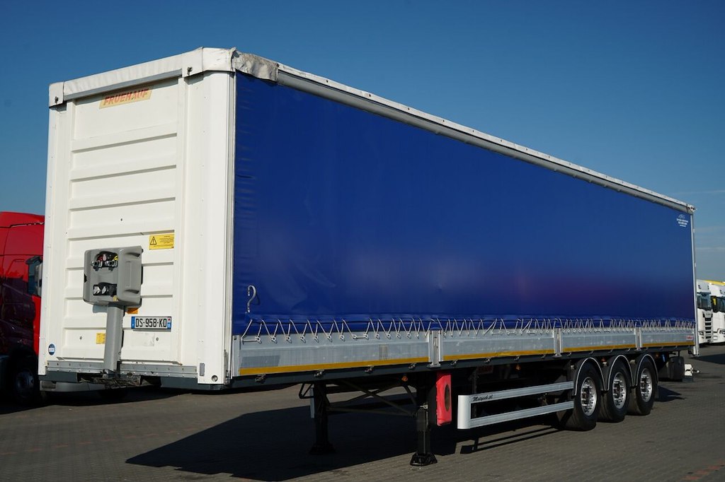Fruehauf FIRANKA / BURTOWA / STANDARD / MOCNA PODŁOGA / OŚ PODNOSZONA / S poluprikolica sa kliznom ceradom